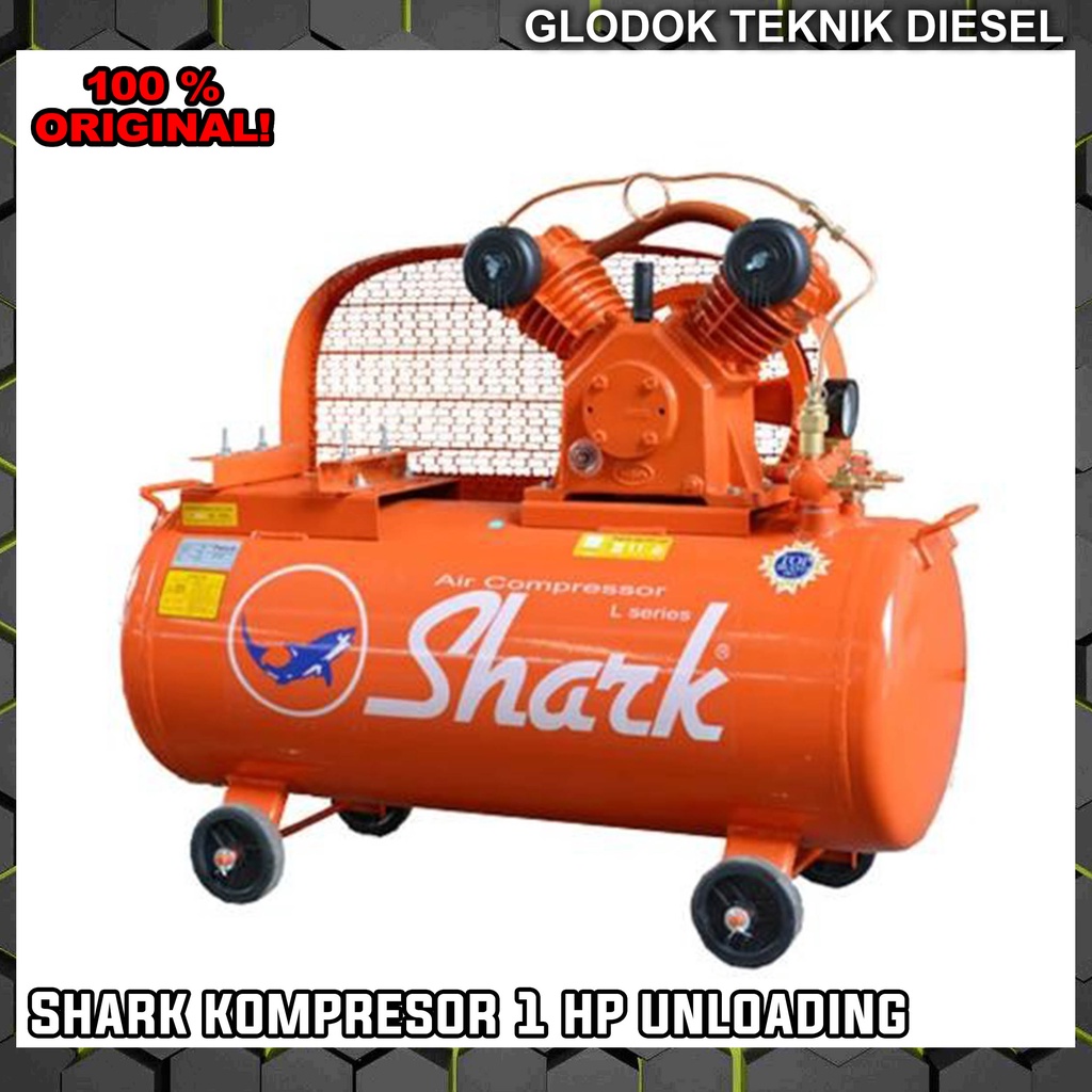 Jual SHARK Kompresor Angin 1 HP PK Unloading Tanpa Penggerak Air ...