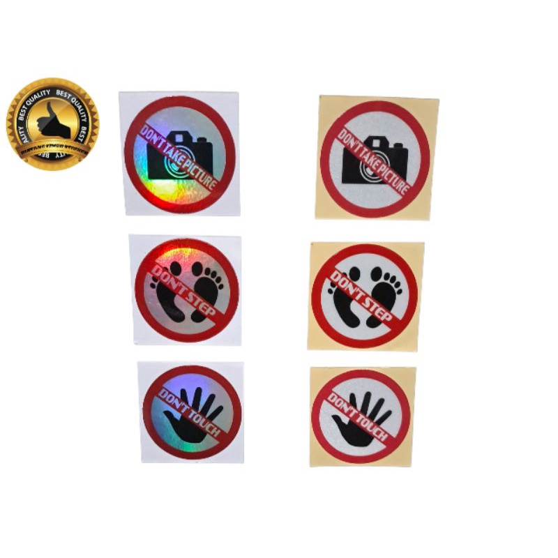 Jual STICKER DILARANG,FOTO,INJAK,STOP PRINTCUT | Shopee Indonesia