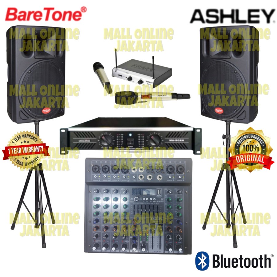Jual Paket sound system baretone 15 inch 800 watt speaker pasif 1530w ...