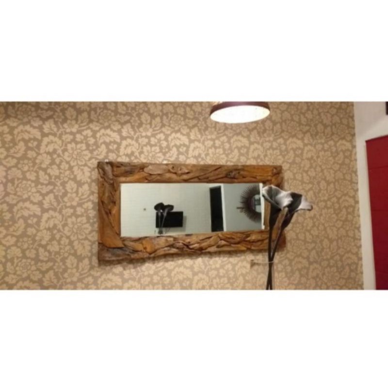 Jual Cermin Dinding Estetic - Frame Cermin Kayu size 150 x 50cm ...