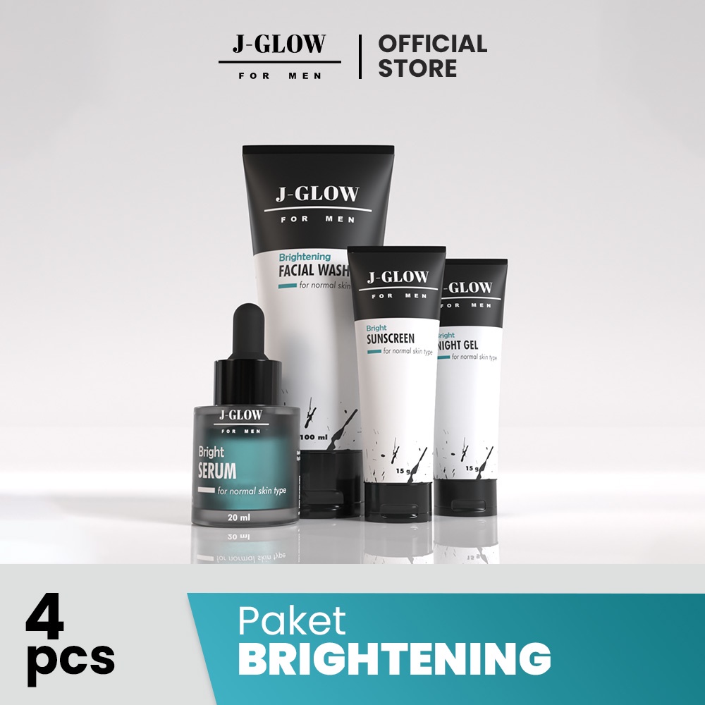 Jual JGLOW MEN Skincare Paket Brightening Perawatan Wajah Pria Agar Tidak Kusam | Shopee Indonesia