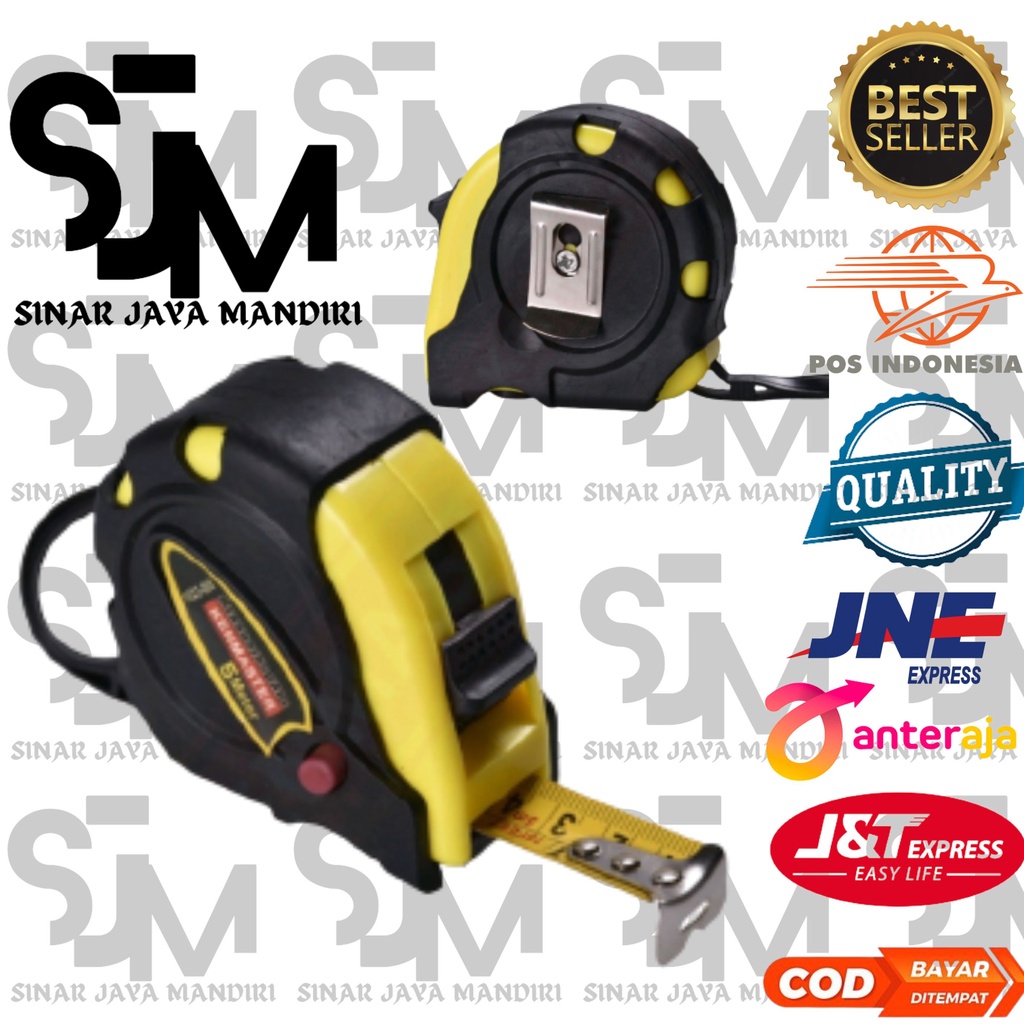 Jual METERAN TUKANG / MEASURING TAPE METERAN BANGUNAN ROLL METER 3 ...
