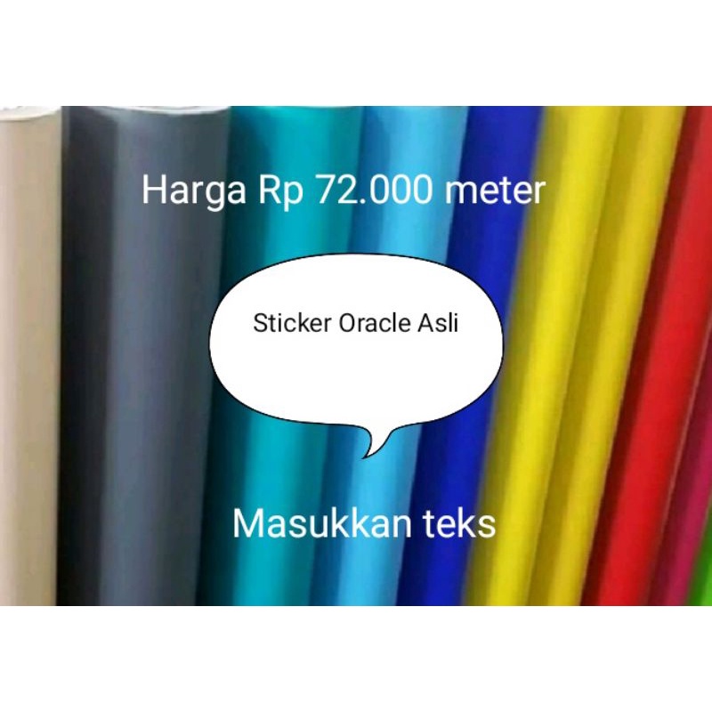 Jual Sticker Vynil Oracle 651 Murah Glossy dan Doff Rp.80.000/meter ...
