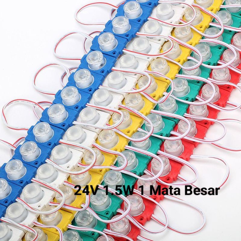 Jual 10 pcs Lampu LED Modul 1 Mata Besar 24 Volt 1.5 Watt Super Terang ...
