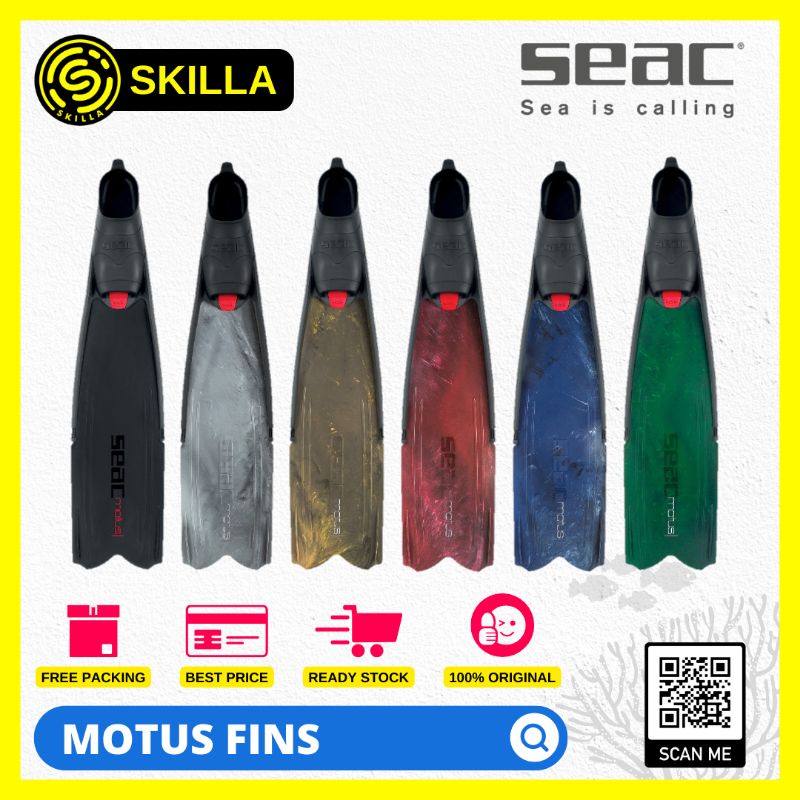 Jual SEAC Motus Freediving Long Fins Spearfishing Fin Freedive | Shopee ...