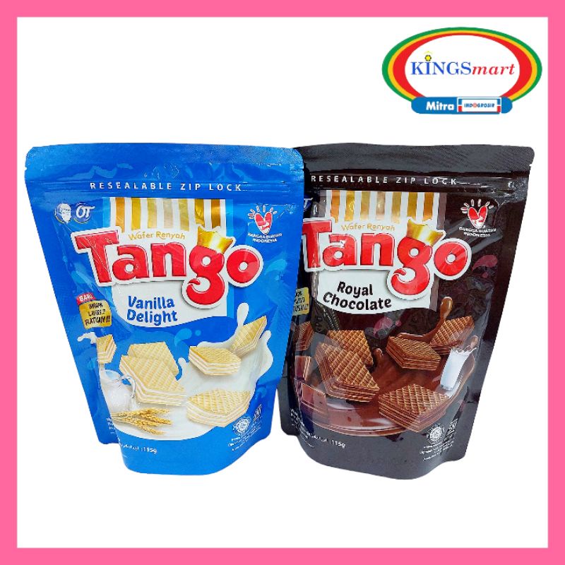 Jual wafer tango vanilla vanila chocolate cokelat 100g pouch zip lock ...