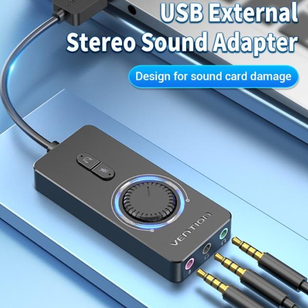 Jual USB Sound Card External Stereo Audio Mic Splitter Adapter ...
