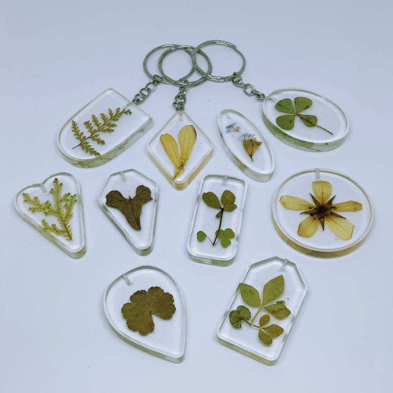 Jual Gantungan Kunci/Keychain Resin Daun & Bunga Sederhana | Shopee ...