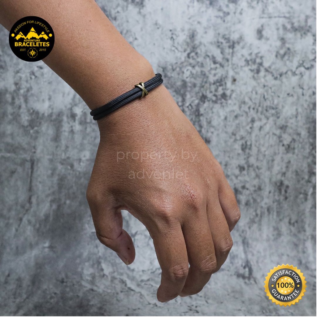 Jual Gelang Handmade Tangan Tali Paracord 550lbs 4mm Spacer Logam Metal ...