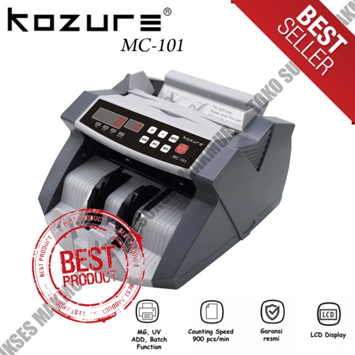 Jual Mesin Hitung Mesin Hitung Uang Kozure Mc-101- Money Counter Kozure ...