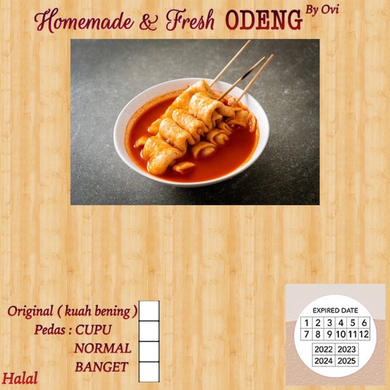 Jual ODENG TUSUK Homemade FROZEN ( isi 3 pcs + kuah ORIGINAL / SPICY ...