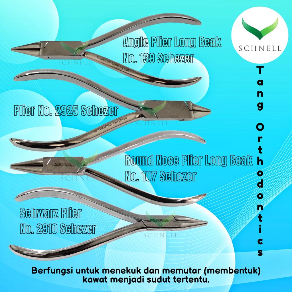 Jual Tang Ortho Plier Pipih Bulat Setengah Bulat/Long Beak Round Flat ...
