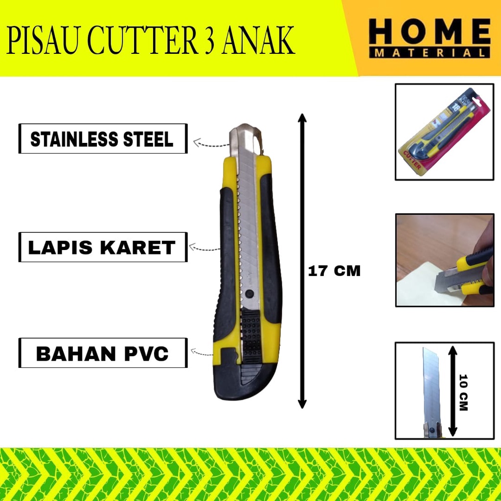 Jual Pisau Cutter free 3 Anak dan 5 Anak Pisau Serbaguna !!! | Shopee ...