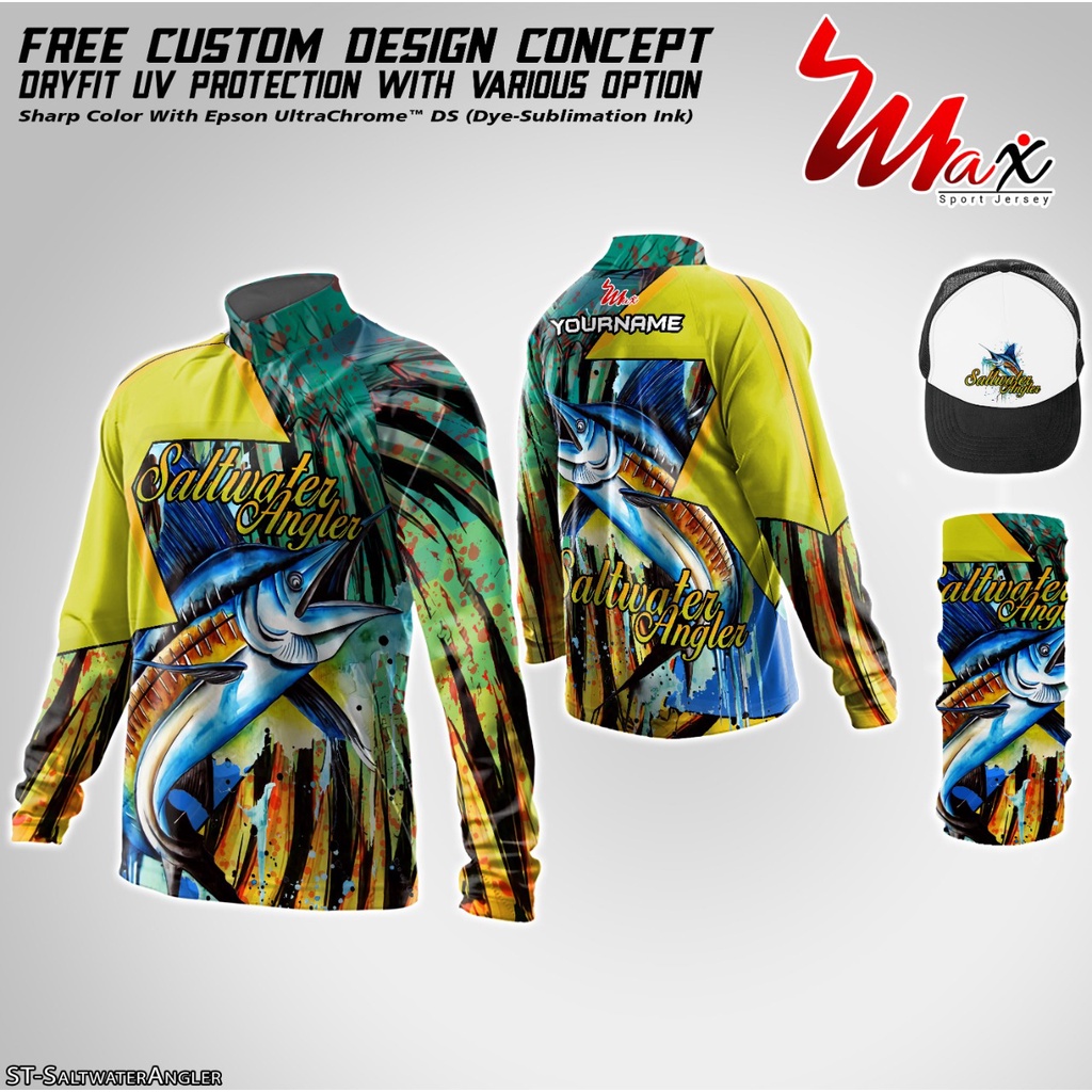 Jual Max Jersey Custom Mancing Mania Lengan Panjang Free Request Design ...