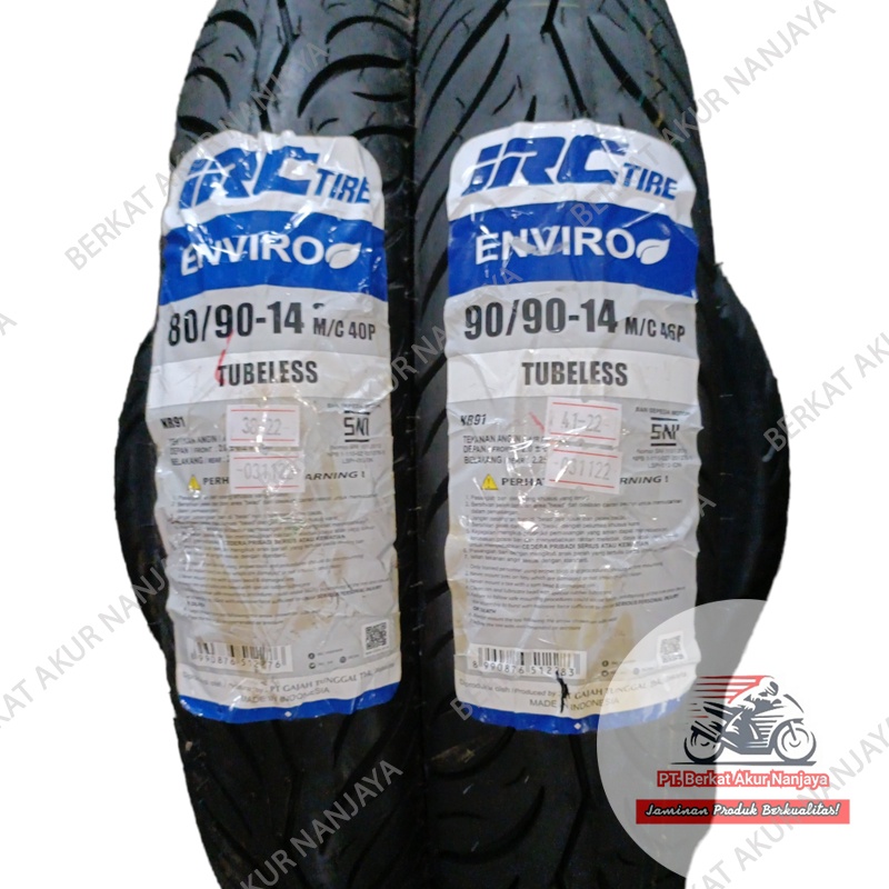 Jual PAKET 80/90 & 90/90 RING 14 SEPASANG BAN LUAR IRC ENVIRO NR 91 ...