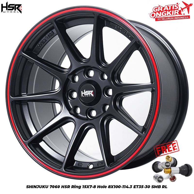 Jual Velg Mobil R15 HSR SHINJUKU 7060 Ring 15 Buat Mobilio Brio Agya Ayla Calya Sigra Livina ...