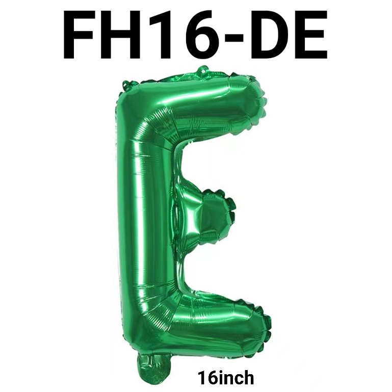 Jual FH16-D Balon foil huruf abjad nama 16 inch 40 cm hijau ijo green ...