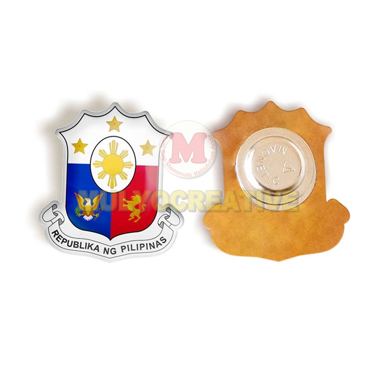 Jual Collar Pin Coat of Arms Philippines - Pin Lambang Filipina ...