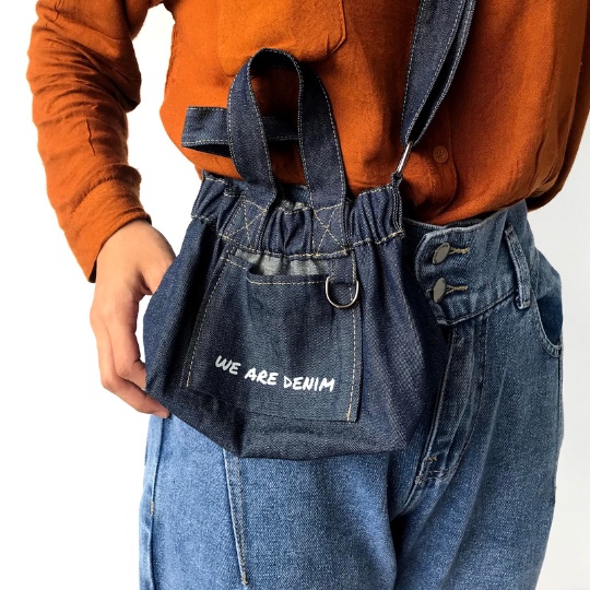 Jual Tas Wanita Micro Dumpling Bag Jeans Hand Bag Selempang Korea ...