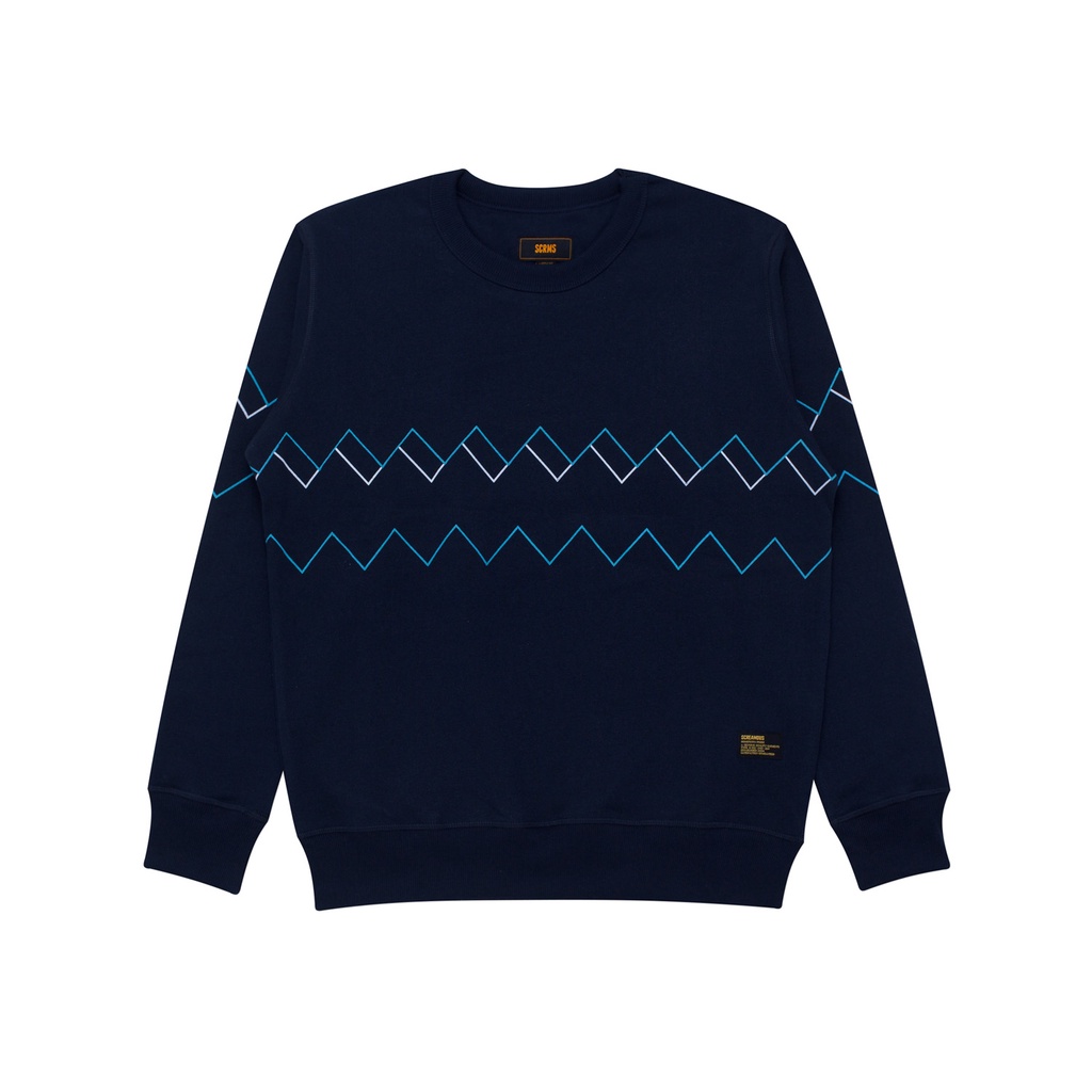 Jual Screamous BLUE SERIES Crewneck - SWEATER CRINKLE NAVY BLUE ...