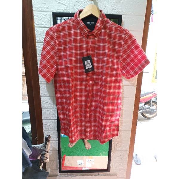 Jual OTO ONO Kemeja lengan pendek Slim Fit S Original 100% | Shopee ...