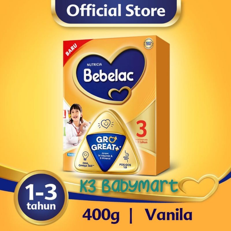 Jual Bebelac 3 Gro Great 400 gram 400gr susu pertumbuhan anak 1-3 tahun ...