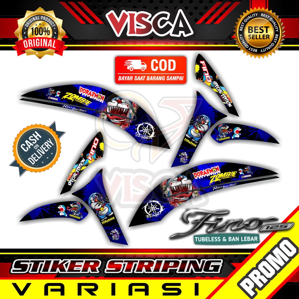Jual Stiker Motor Fino - Striping Fino 125 Variasi Simple -Stiker Fino ...