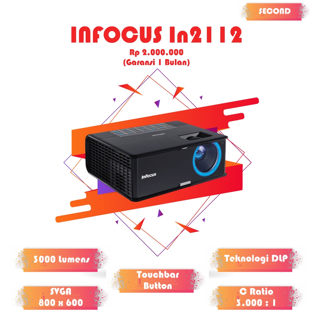 Jual Promo Spesial Pildun Proyektor INFOCUS IN2112 3000 Lumens gambar ...
