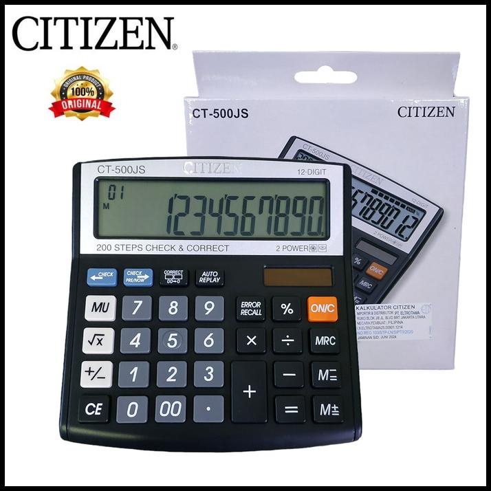 Jual Citizen Ct-500Js Calculator 12Digits Kalkulator Check & Correct ...