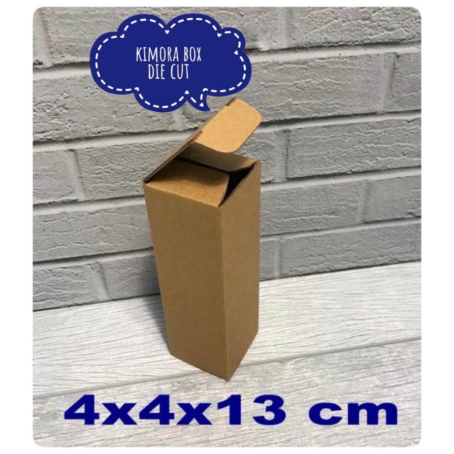 Jual KARDUS KARTON UK. 4x4x13 cm....die cut kotak botol box | Shopee Indonesia
