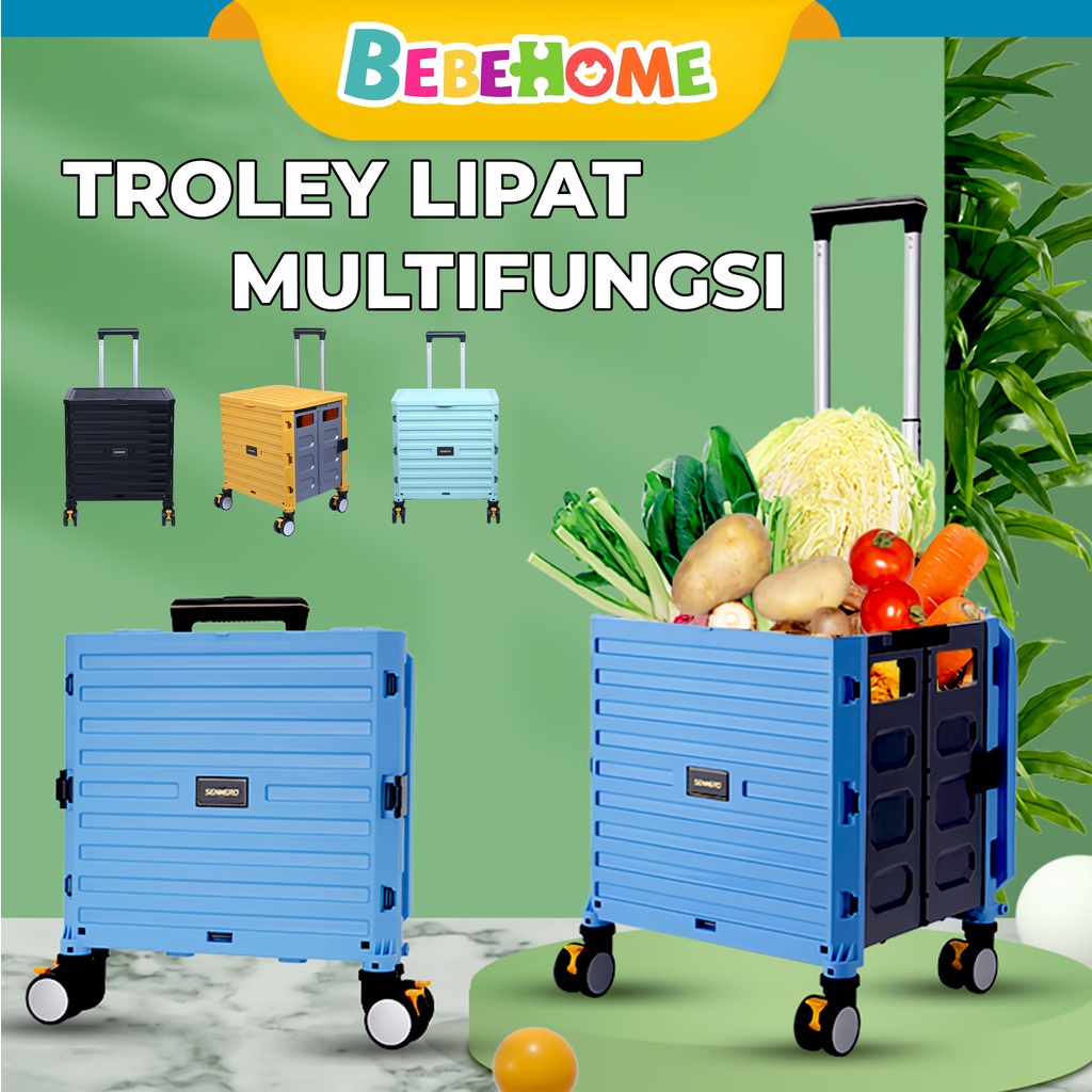Jual Bebehome Keranjang lipat Box koper box belanja troley troli ...