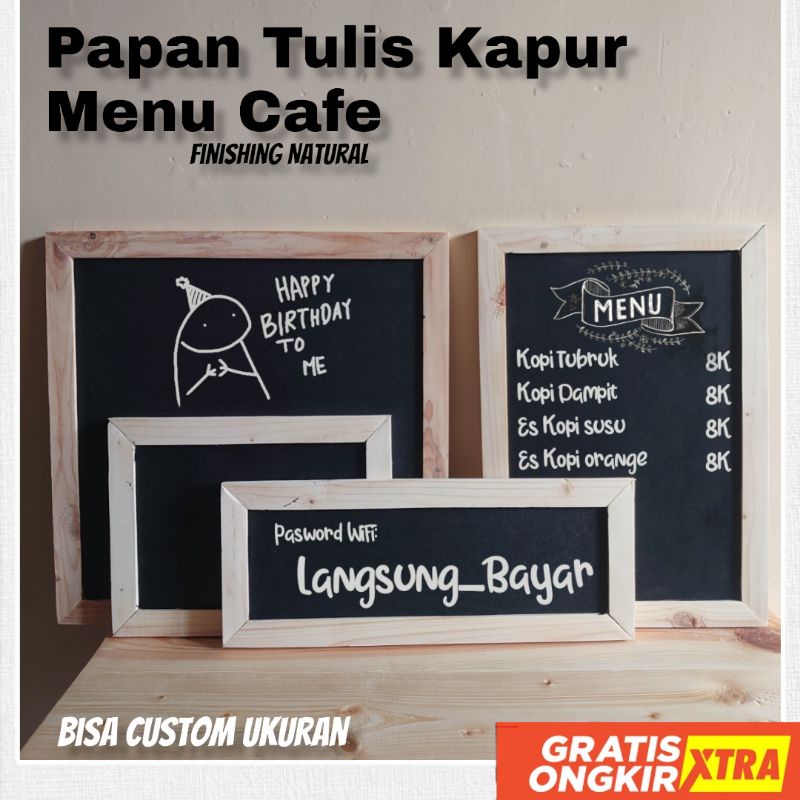 Jual Papan tulis kapur mini Chalkboard Blackboard papan menu cafe ...