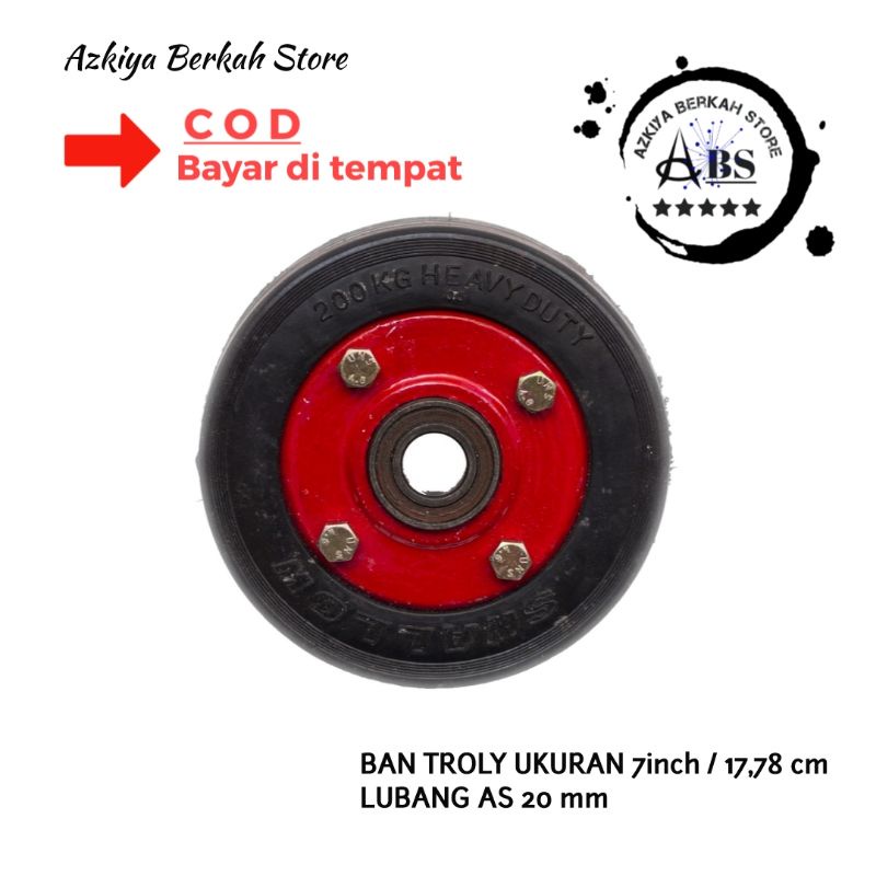 Jual RODA LORRY KARET SWALLOW 7 inch | RODA TROLLEY 7 inch | RODA ROLLI ...