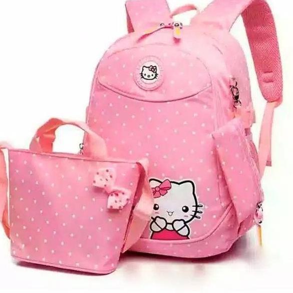 Jual Tas Sekolah/Tas Remaja/Tas Anak Print Rusa Batik 3in1 - Merah Muda ...