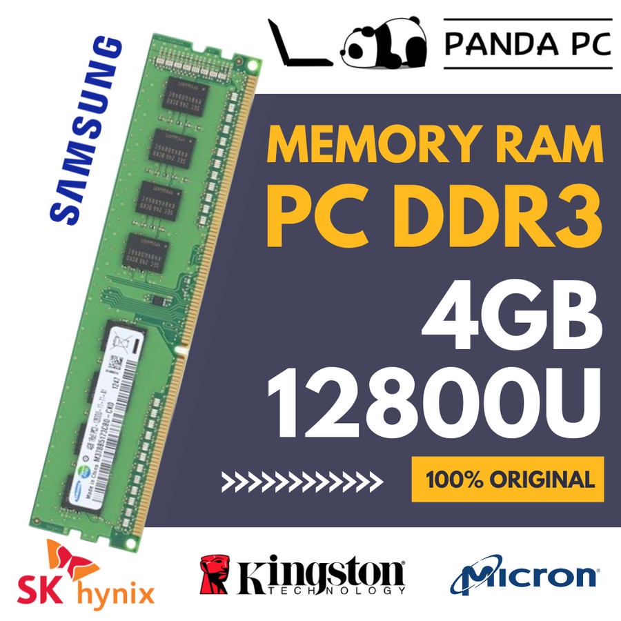Jual RAM Memory PC DDR3 4GB 12800U / 10600U | Shopee Indonesia
