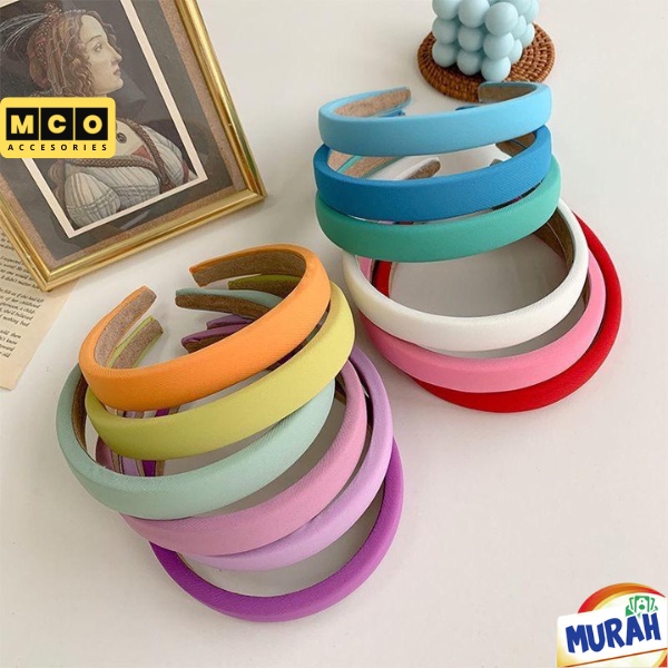 Jual Bando Aksesoris Rambut Wanita Fashion Korea Headband Bandana Warna ...