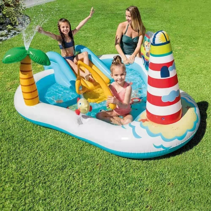 Jual Kolam Karet Intex Inflatable Swimming Pool Kids / Kolam Renang Air Mancur Anak | Shopee ...