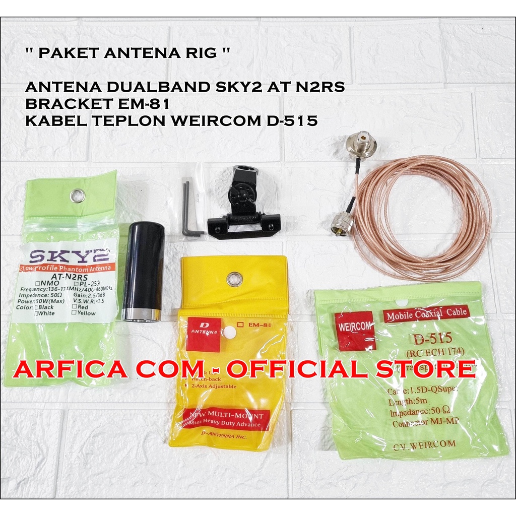 Jual ANTENA RIG MINI DUALBAND REDELL DL 9900 WEIERWEI UV 8900 FULLSET ...