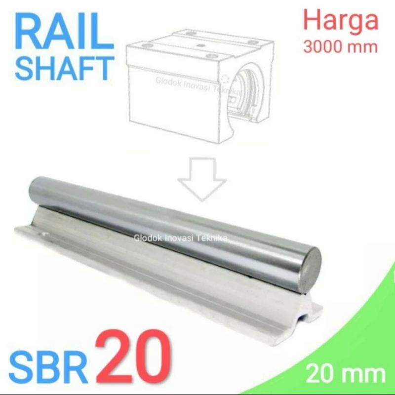 Jual Rod Shaft as SBR20 SBR 20 Linear guide rail support 20mm 20 - 3000 mm | Shopee Indonesia
