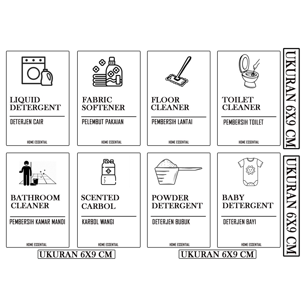 Jual READY STICKER AJA/LABEL LAUNDRY AESTHETIC/STIKER LAUNDRY ...