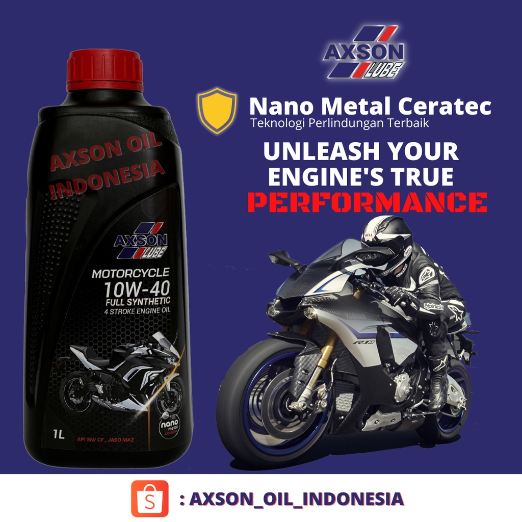 Jual Axson Fully Synthetic Oil 10W-40 - JASO MA2 (Motor Manual/Kopling ...