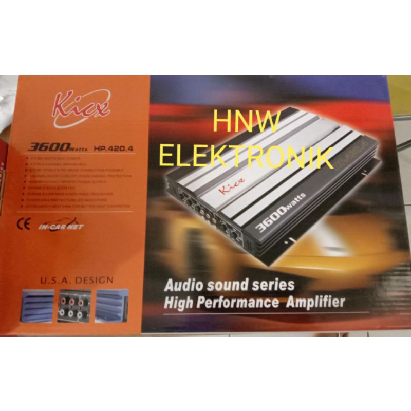 Jual Power audio mobil KICX kick HP.420.4 Hp 420 4 Hp 420.4 amplifier 3600 watt | Shopee Indonesia