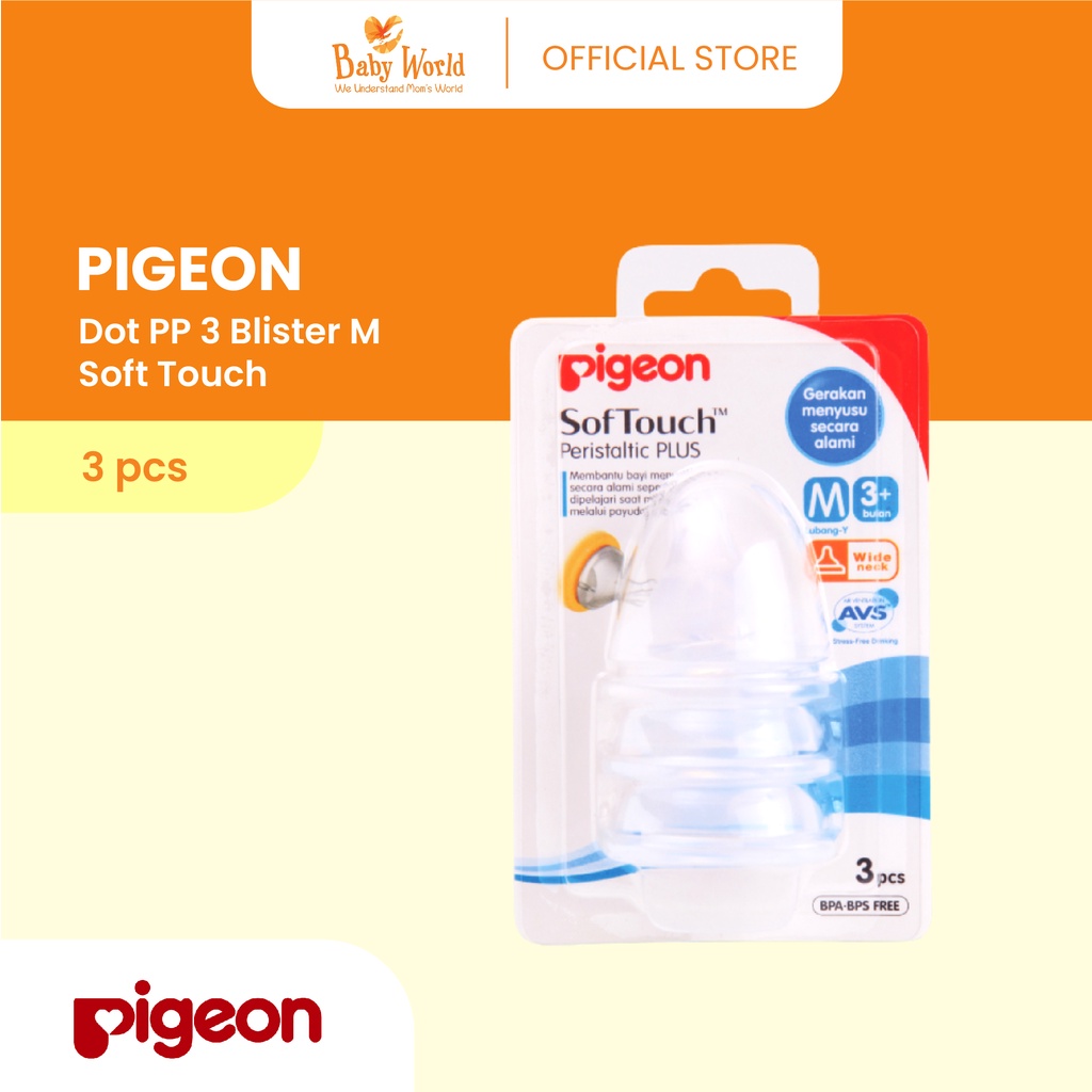 Jual PIGEON Dot Peristaltic Plus 3 Blister M - Soft Touch | Dot Bayi ...