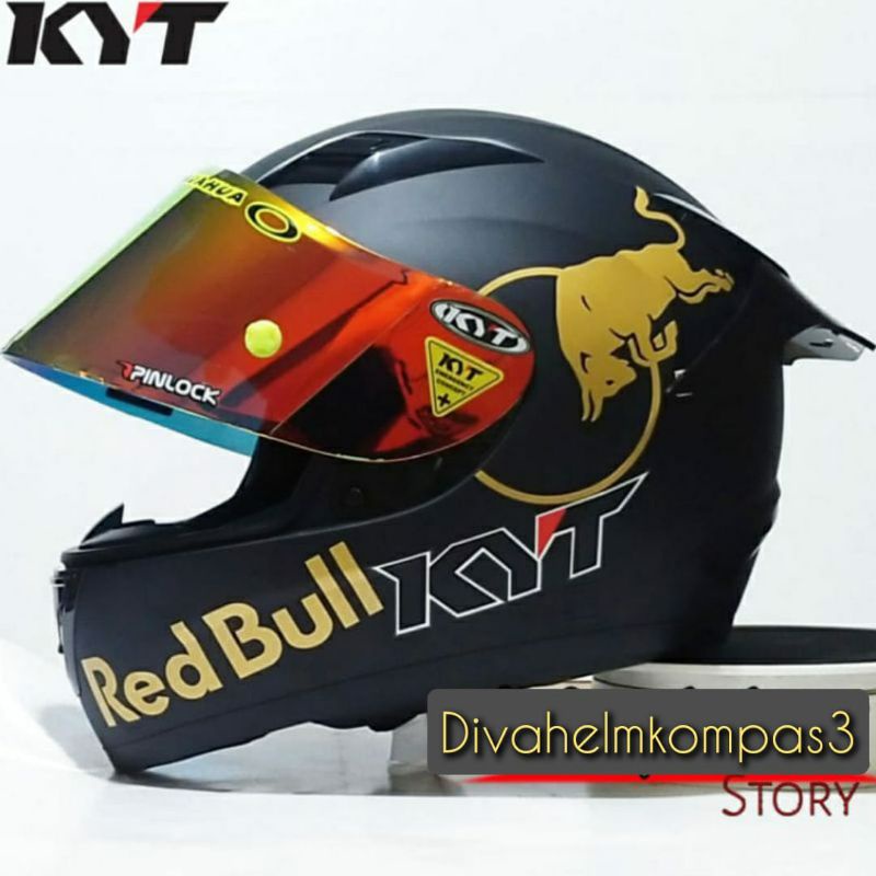 Jual Helm full face kyt R-10 solid black doft|matt (paket ganteng ...