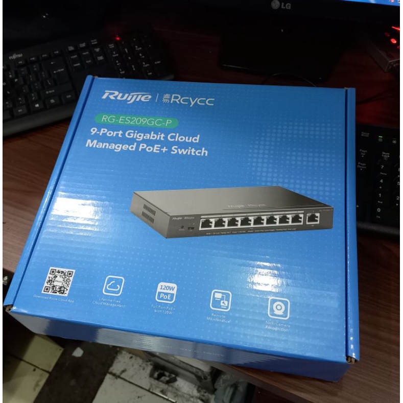 Jual Ruijie Reyee RG-ES209GC-P switch 9-Port Gigabit Cloud Mananged + PoE | Shopee Indonesia