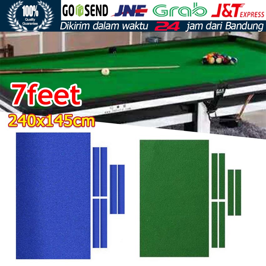 Jual Kain Laken Billiard 7 Ft Warna Hijau dan Biru Karpet Meja Bilyar ...