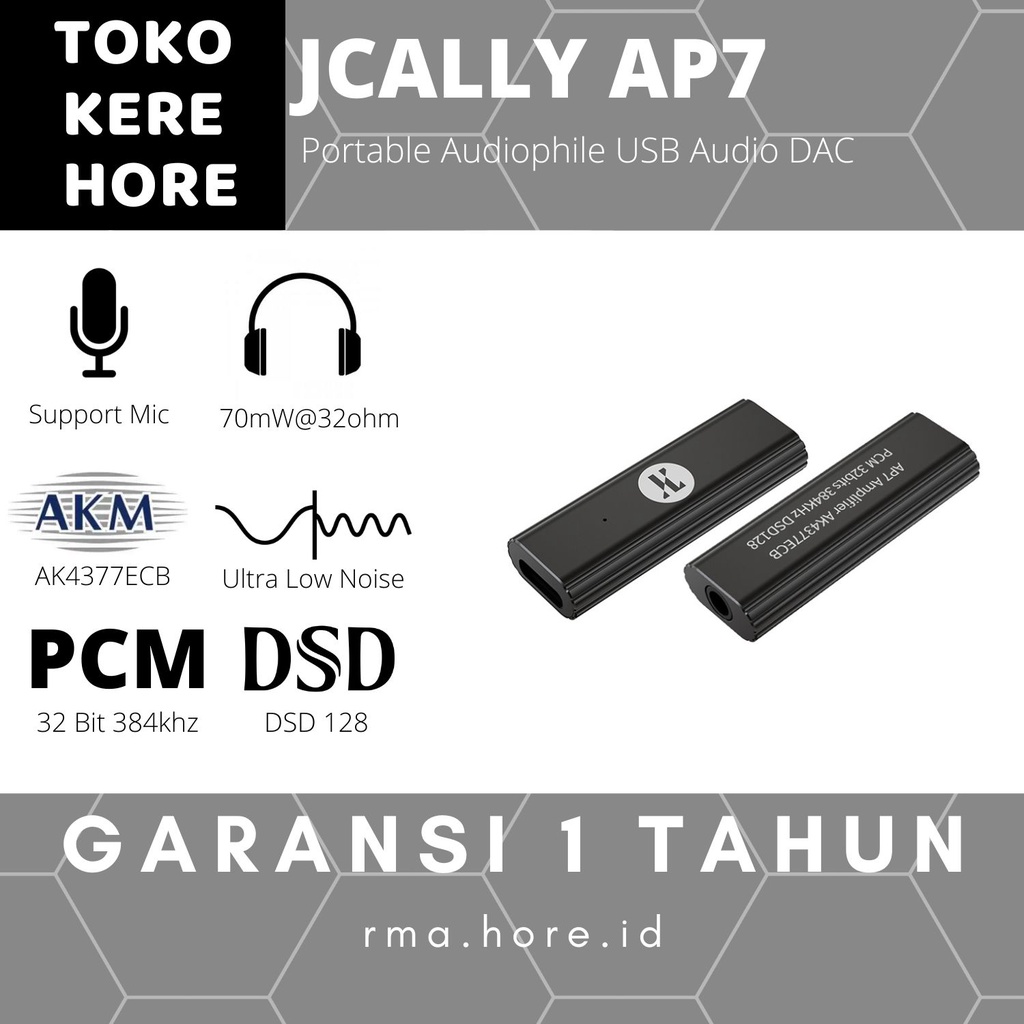 Jual JCALLY AP7 AKM4377ECB Portable Audiophile USB Audio DAC | Shopee Indonesia