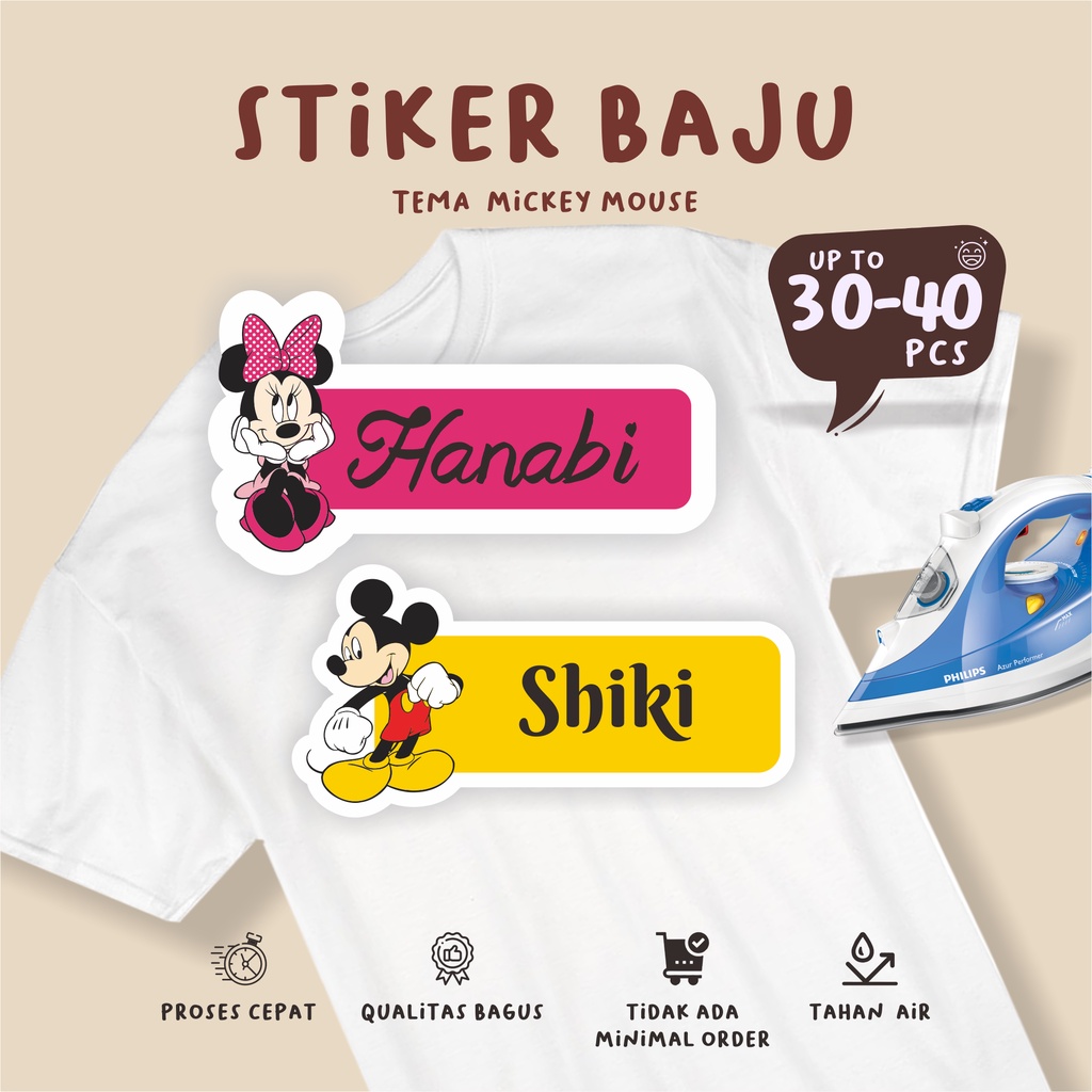 Jual (30-40pcs)cetak sablon kain Dtf tema MICKEY MOUSE/murah/free ...