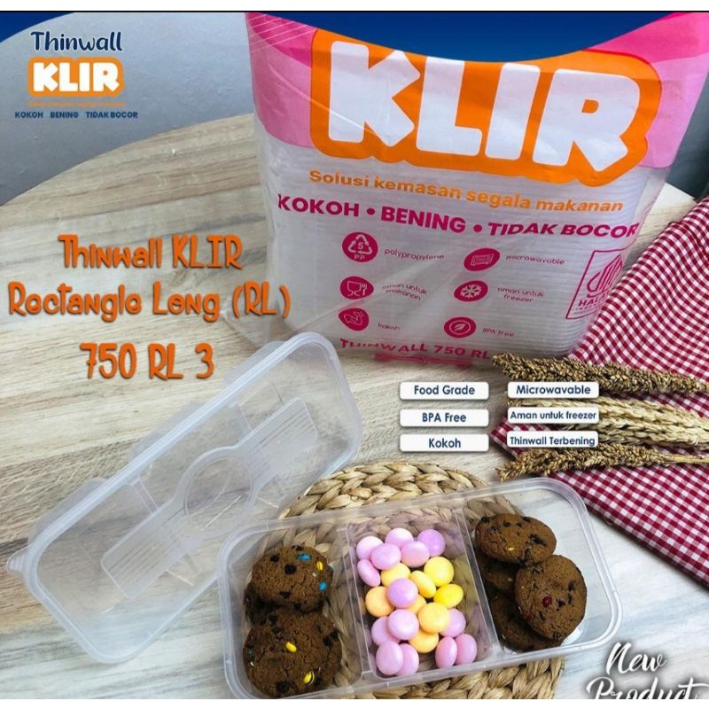 Jual {25pcs} Thinwall Klir 750 RL -3 (Rectangle Long) / Thinwall Sekat ... Jual {25pcs} Thinwall Klir 750 RL -3 (Rectangle Long) / Thinwall Sekat ...