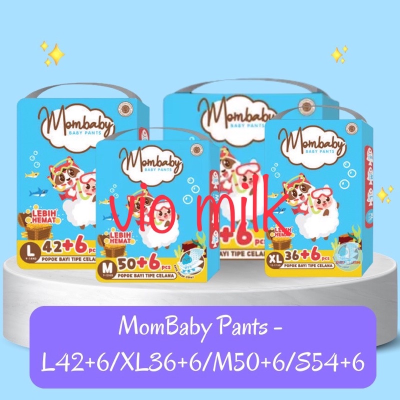 Jual Mombaby PANTS S54+6, M50+6, L42+6, XL36+6, XXL32+6 | Shopee Indonesia
